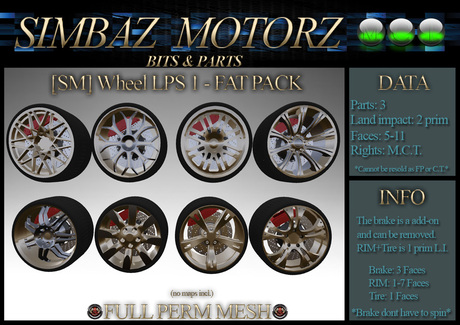 Second Life Marketplace - [SM] Wheel FAT PACK LPS1-2p-FP